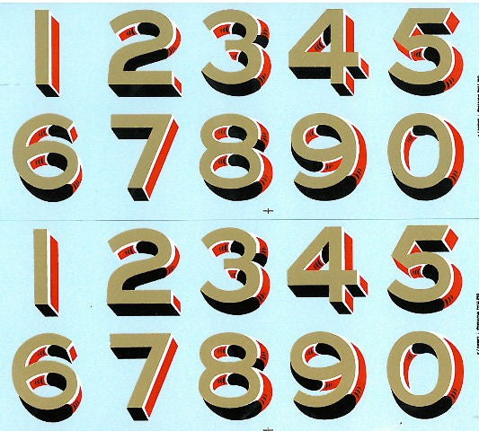 5" LNER/GNR Numbers 1.1/8" high – Maidstone Engineering Supplies