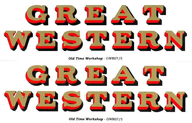 5" Great Western Letters – Maidstone Engineering Supplies