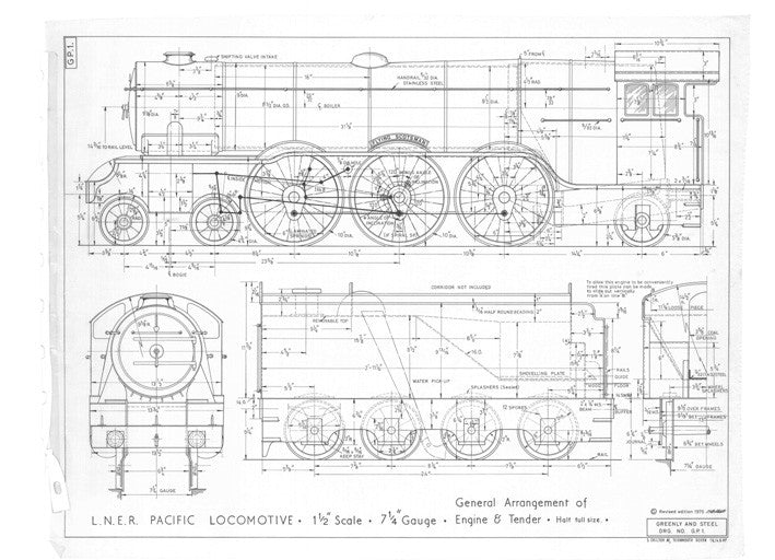 Henry Greenly Archive 7 1/4" Gauge Gresly Pacific Flying Scotsman ...