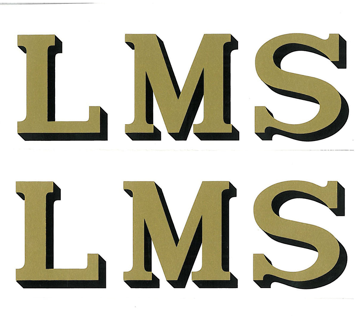 5" LMS letters gold/black – Maidstone Engineering Supplies