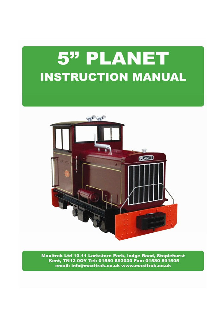 Planet locomotive 5" gauge Instruction Manual – Maidstone Engineering ...