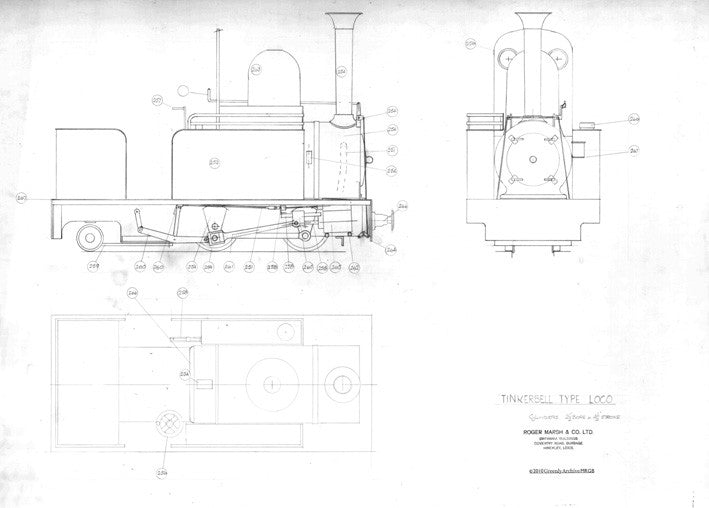 Henry Greenly Archive Roger Marsh 7 1/4" Tinkerbell drawings ...